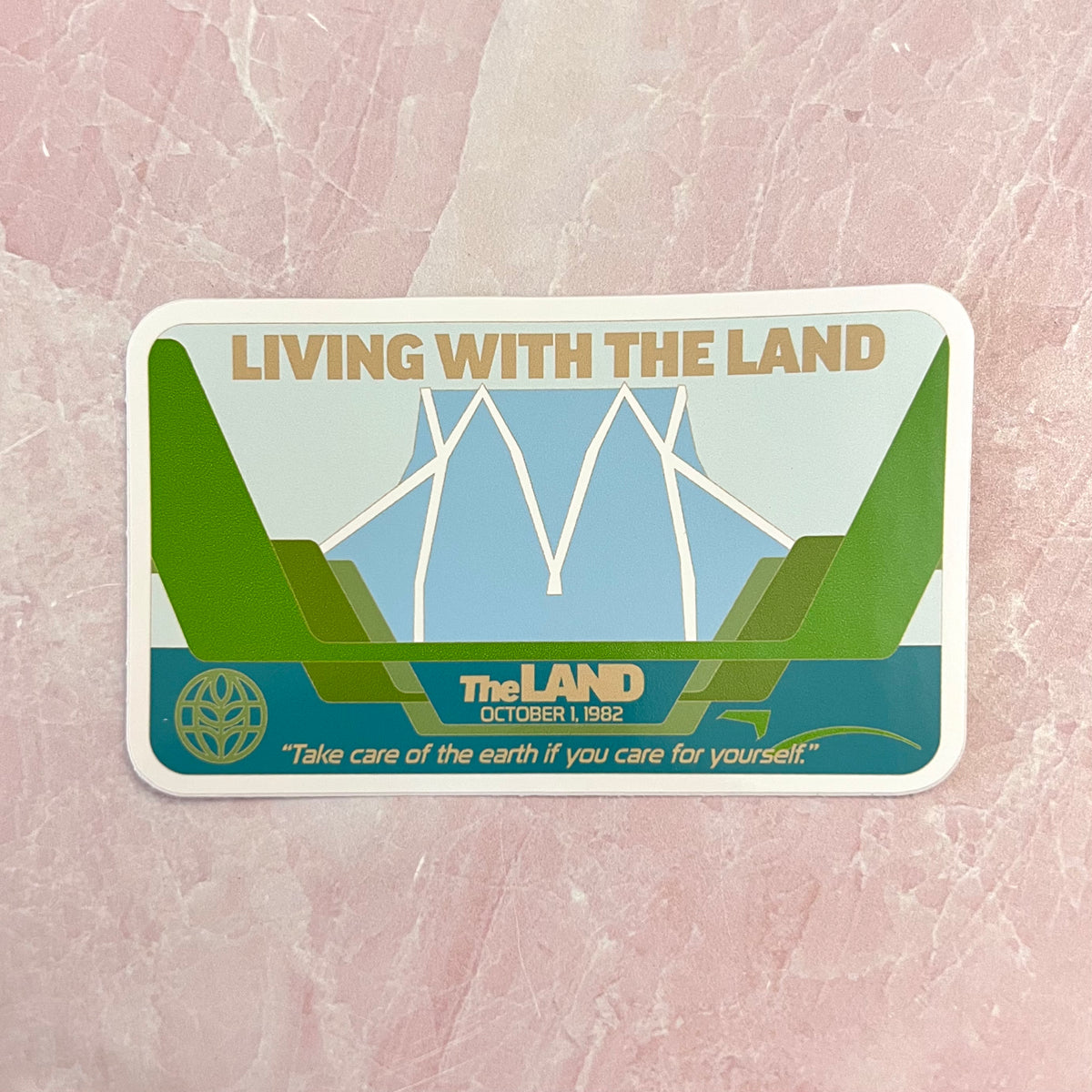 Living with the land quote sticker – Charmed & Cozy