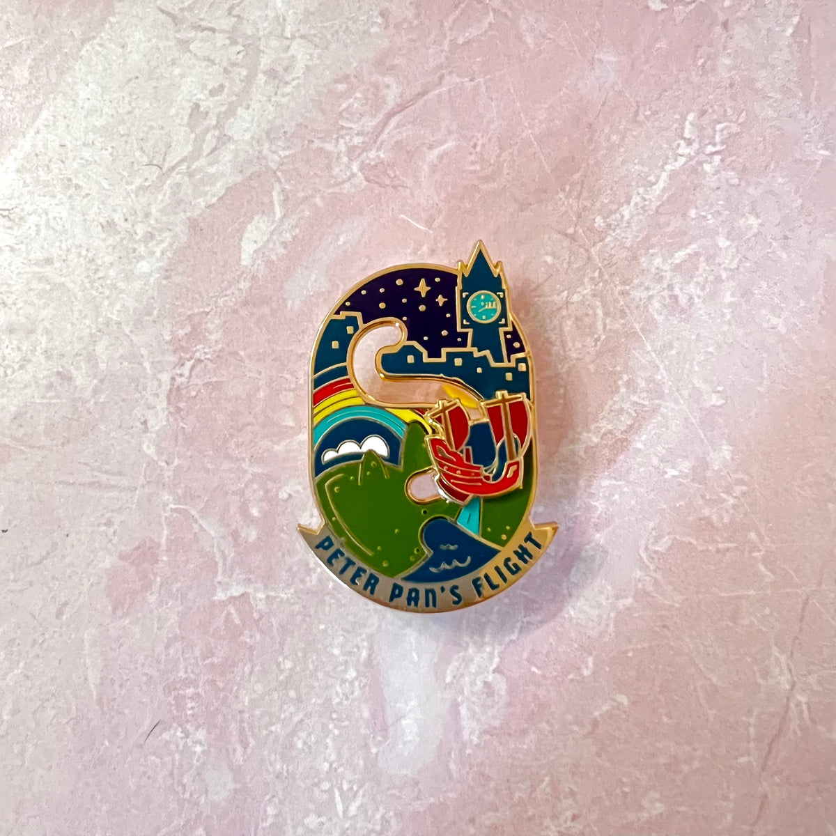 Sliding Peter Pan Ride Pin – Charmed & Cozy
